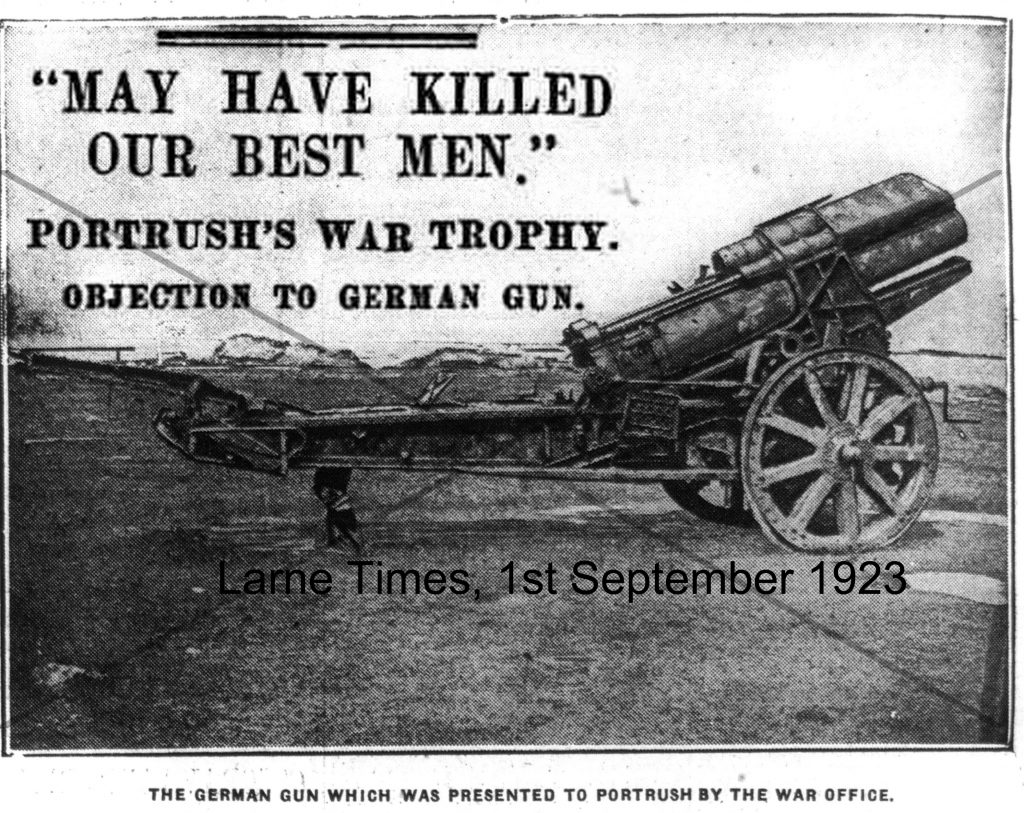 Captured Great War Trophy Guns in Northern Ireland